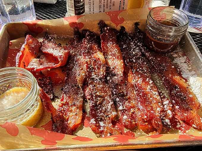 Bacon candy dusted with powdered sugar is the sweet-savory mashup you didn't know your life was missing.