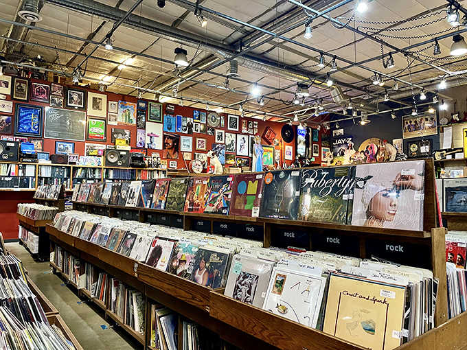 Row after row of vinyl stretches into the distance like a delicious musical horizon you'll never reach.