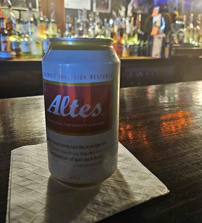Altes Detroit Lager tastes even better when you're drinking it in a genuine piece of history.