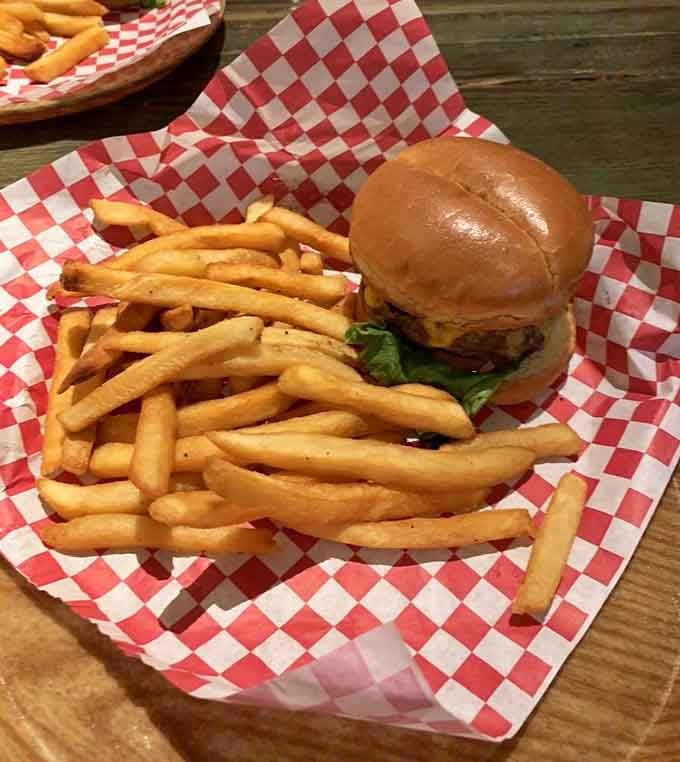 Sometimes you just need a burger that looks this good while you're pretending to know proper bowling form.