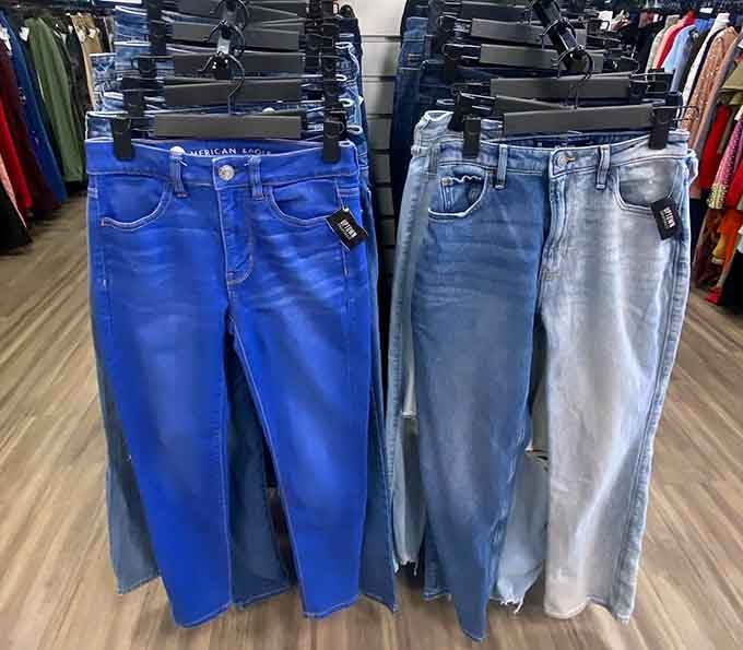 Designer denim dreams do come true, and they're hanging right here waiting for someone with your good taste.