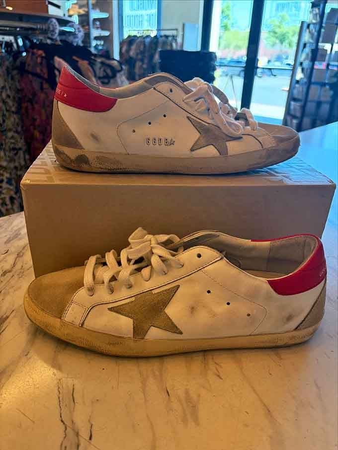 Golden Goose sneakers at resale prices means you can finally understand what all the fuss is about without the guilt.