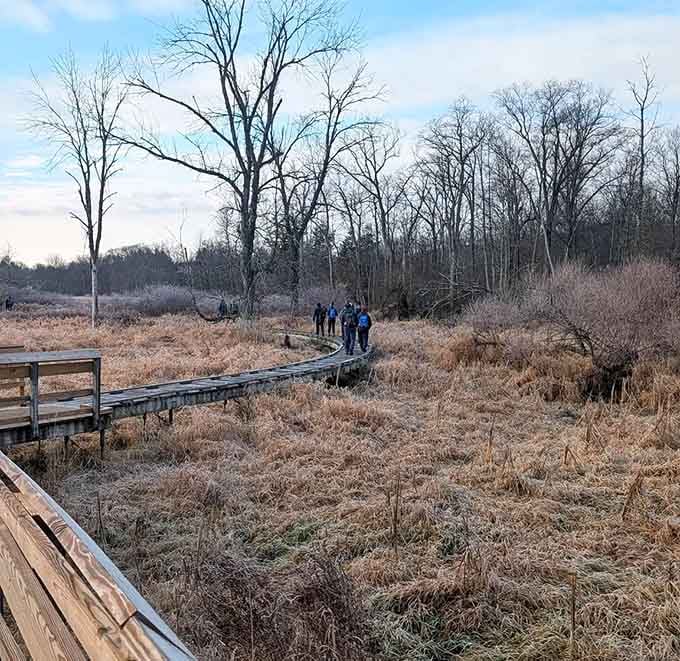 Dramatic skies add free entertainment to your hike, like Mother Nature's own light show overhead.