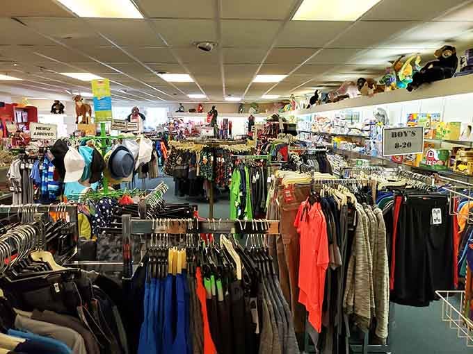 Dunham's Department Store interior proves shopping can still be an adventure rather than a chore.