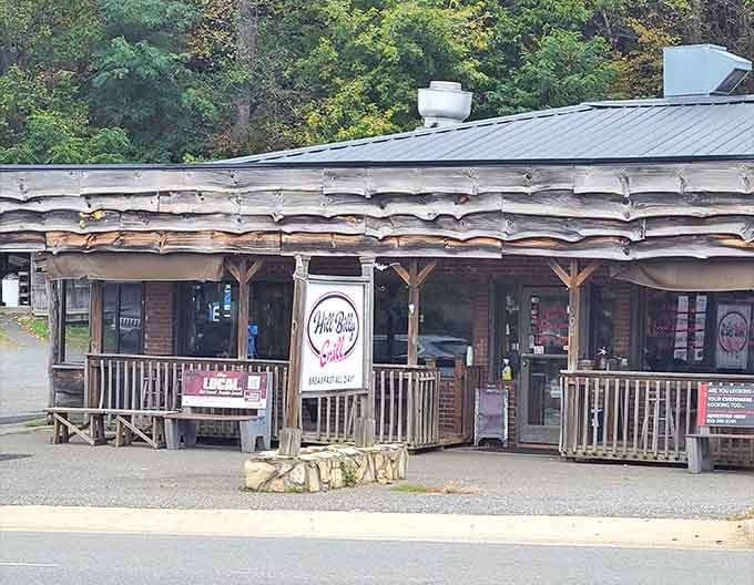 Hillbilly Grill serves up mountain hospitality in a rustic setting that's genuinely weathered, not artificially distressed.