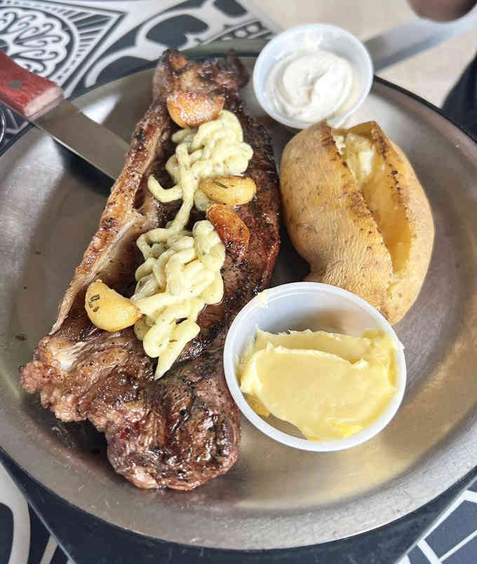 That sirloin steak looks tender enough to cut with a stern glance and a butter knife.