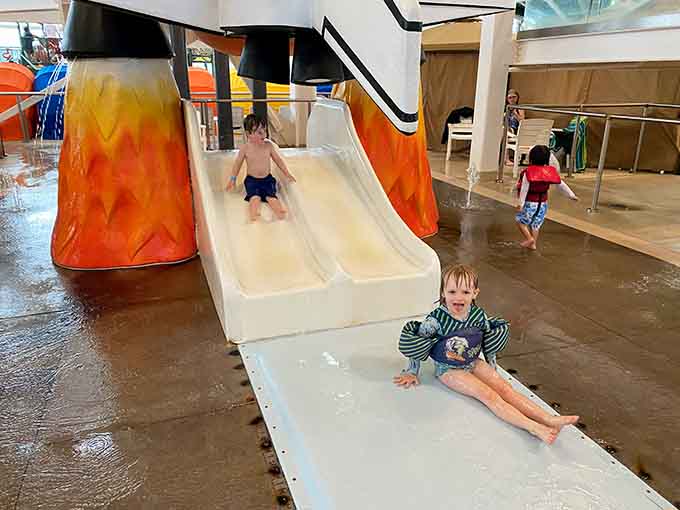 Even the gentlest slides deliver smiles, proving you don't need terror to have a fantastic time.