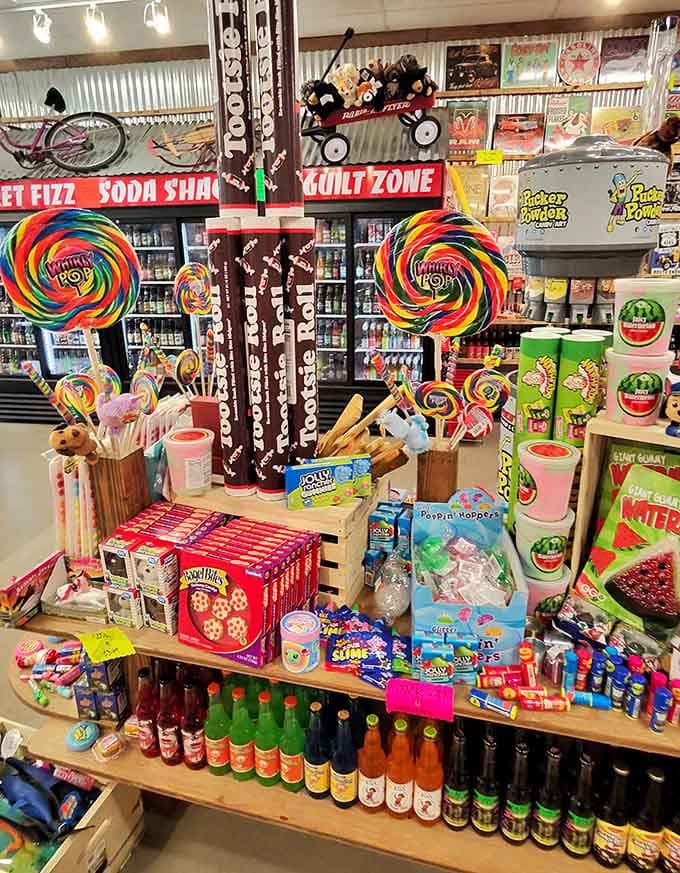 This candy wonderland features lollipops larger than some people's heads and enough nostalgia to fuel childhood memories.