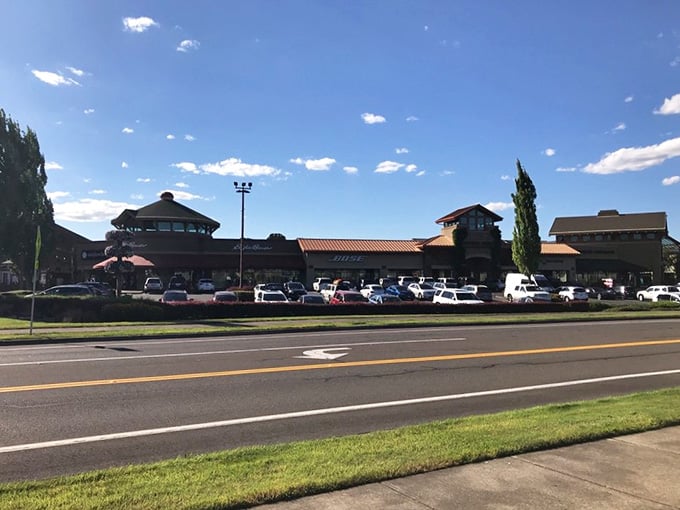 The well-maintained landscaping and clear sightlines make navigating this shopping mecca easier than finding your reading glasses on your head.