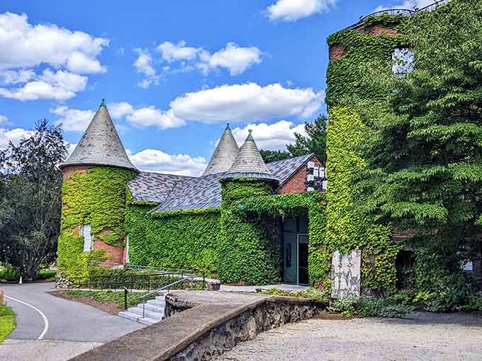 The ivy-covered museum building looks like a castle where art royalty comes to play and stay.