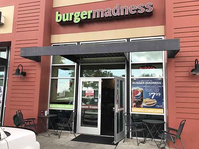 That modest storefront hides some seriously immodest burger creations that'll make your jaw drop before it opens wide.