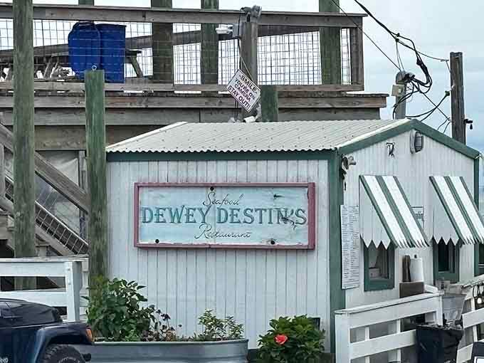Weathered wood and nautical charm create the perfect backdrop for waterfront dining done absolutely right.