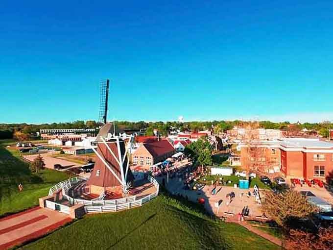 That windmill rising above the rooftops proves Illinois has more surprises than your favorite mystery novel's final chapter.