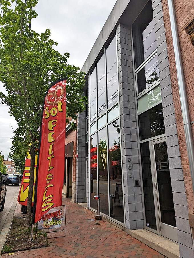 Sleek architecture frames a simple promise&mdash;soft serve so good it deserves its own factory dedicated to creating happy days.