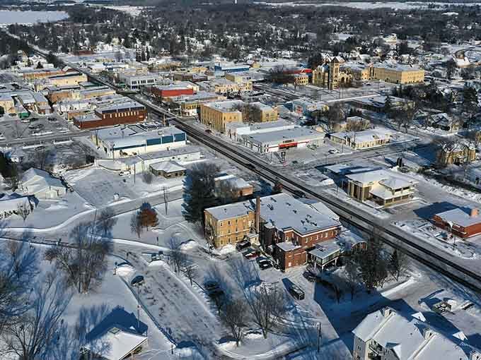 Winter blankets Little Falls in fresh snow, transforming the downtown into a scene worthy of a Norman Rockwell painting come alive.