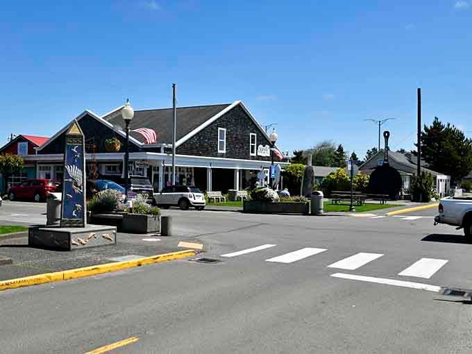 Weathered buildings and nautical decorations celebrate coastal heritage, where the sea influences everything from architecture to attitude.
