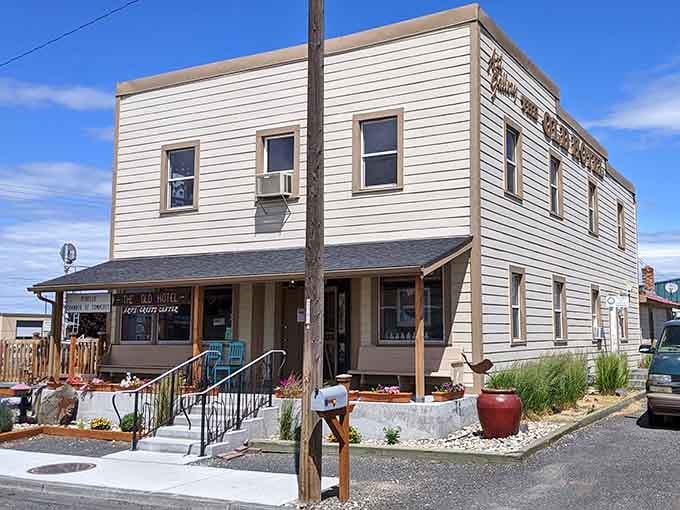This white clapboard building with its fresh paint shows how small towns maintain their treasures with care.