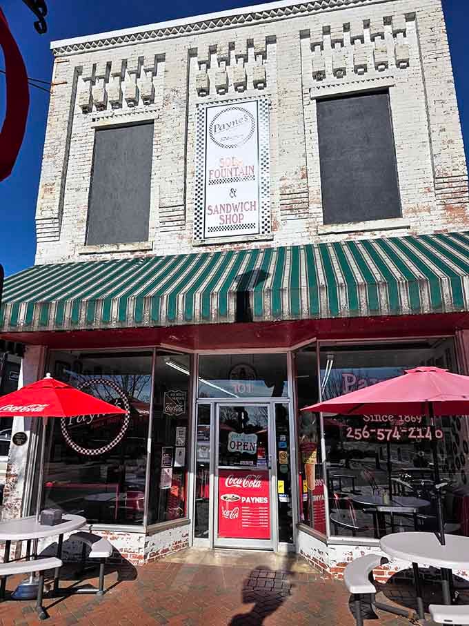 That vintage brick building with its classic signage looks like it could've been the set for "Happy Days" or "American Graffiti."