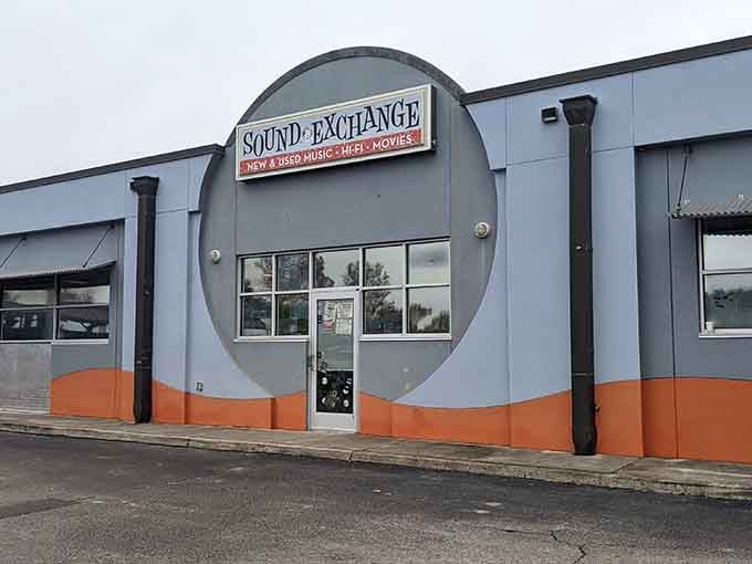 That giant record facade isn't subtle, but when you've been serving music lovers for decades, you've earned bragging rights.