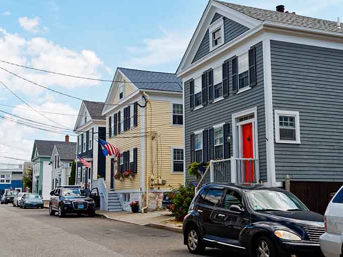 Those cheerful painted houses lined up like a rainbow prove that historic doesn't have to mean boring or beige.