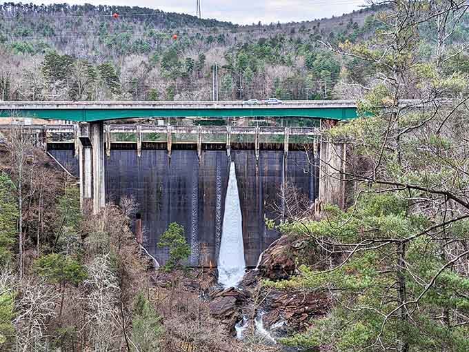 Water cascading beneath that bridge creates nature's own symphony, playing concerts since before we were born.
