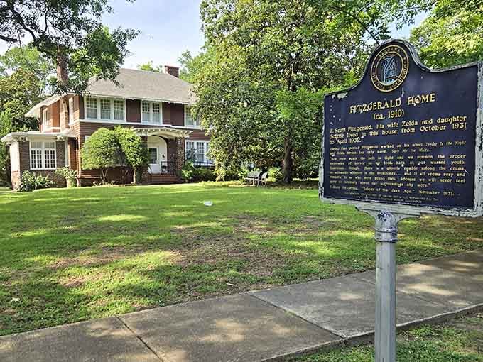 The historical marker tells stories of Jazz Age glamour that unfolded right here in this charming Montgomery neighborhood.