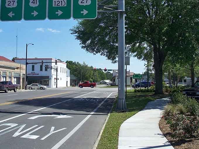 Tree-lined streets and clean sidewalks show a community that takes pride in maintaining its welcoming appearance.
