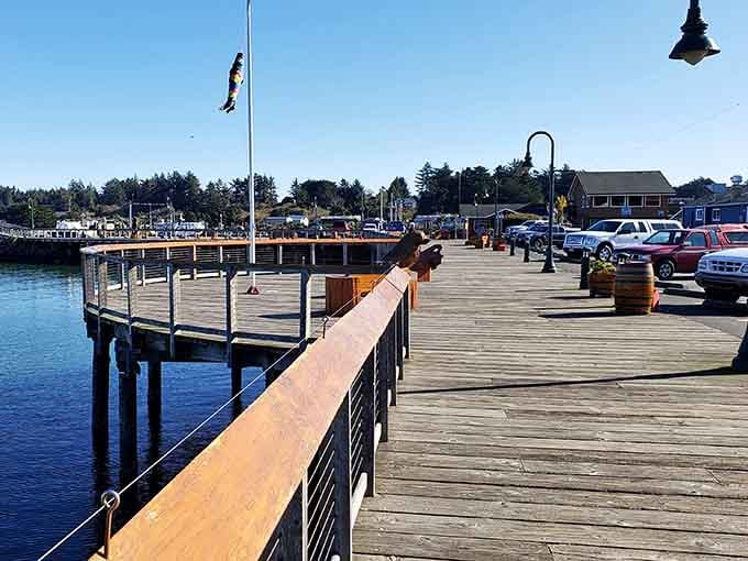 The working docks remind you that Bandon still earns its living from the sea, tradition alive.