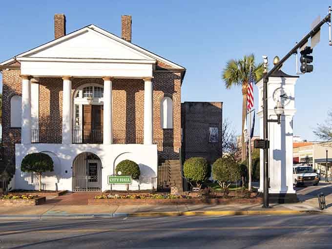 Those grand columns on the city hall building command respect like a judge entering the courtroom for important business.