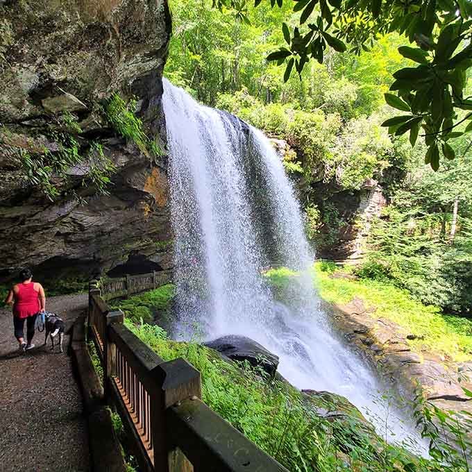 Walk behind the waterfall like you're in an adventure movie, minus the dramatic soundtrack and special effects.