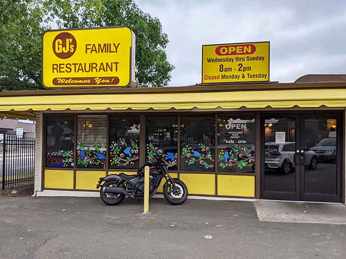A motorcycle parked right up front suggests this family spot welcomes everyone from bikers to grandparents with equal enthusiasm.