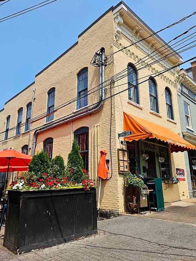 Vintage architecture meets vibrant street life at this historic building where Southern comfort food found its upstate New York home.