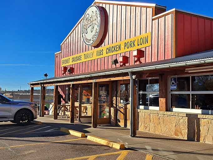 The covered outdoor seating means you can enjoy your brisket even when Colorado weather gets moody and unpredictable.