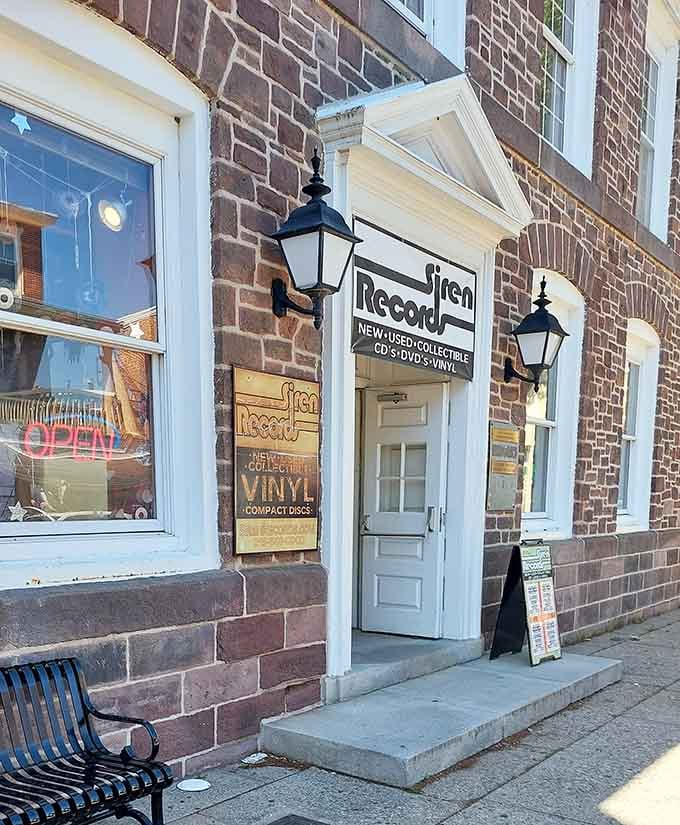 Siren Records' charming stone building and welcoming doorway invite you into a world of musical discovery.