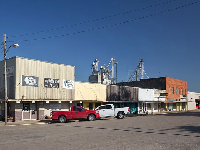 Towers rise behind downtown like industrial sculptures, reminding us that communities built the backbone of Texas.