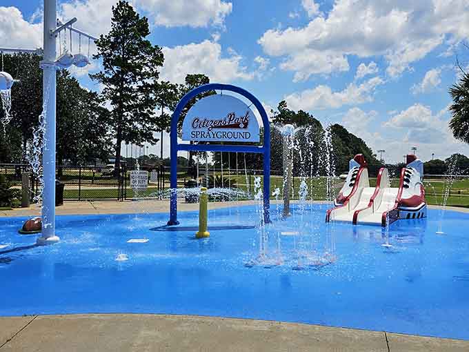 Citizens Park Sprayground keeps grandkids entertained all summer long while you relax on nearby benches in the welcoming shade.