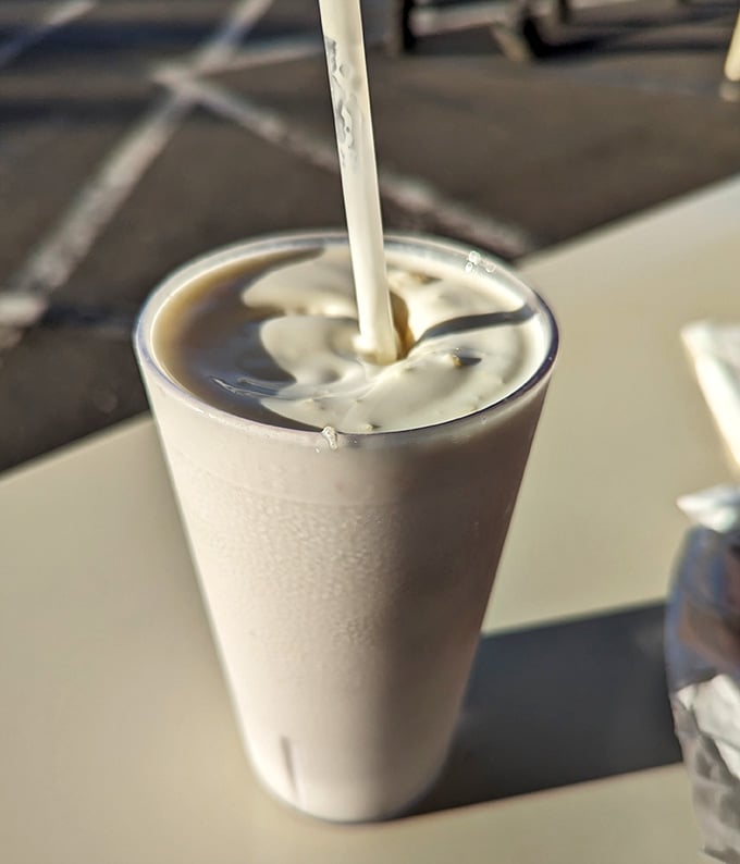 This milkshake is so thick, your straw might need backup reinforcements to get through it successfully.