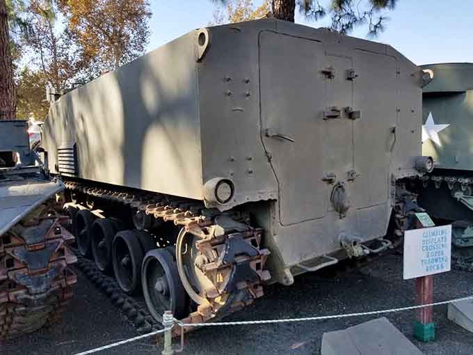 This boxy M75 armored personnel carrier protected soldiers when chrome-finned Cadillacs ruled American roads back home.