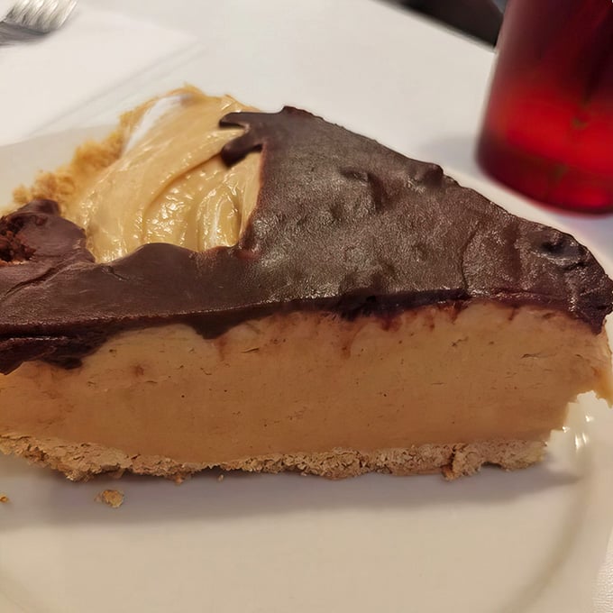 Peanut butter pie this good should probably be illegal, or at least require some kind of deliciousness warning label.