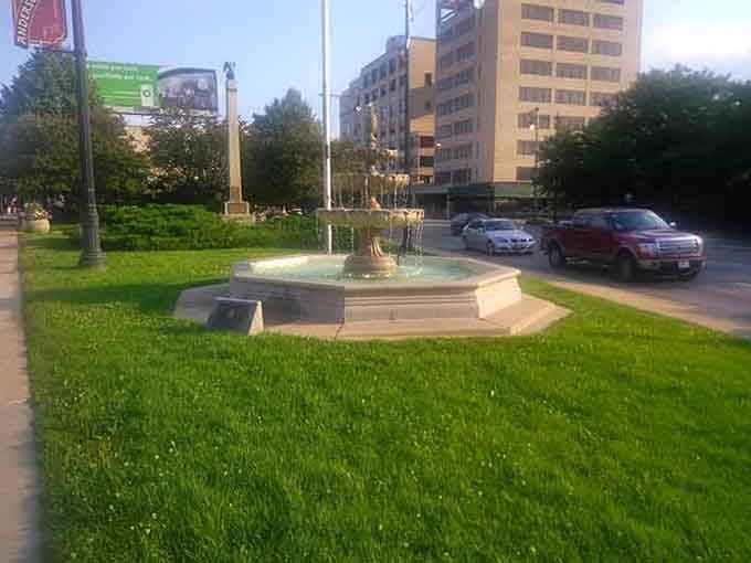 Classic fountains anchor neighborhood parks, providing peaceful spots to rest between your ambitious walking tour plans.
