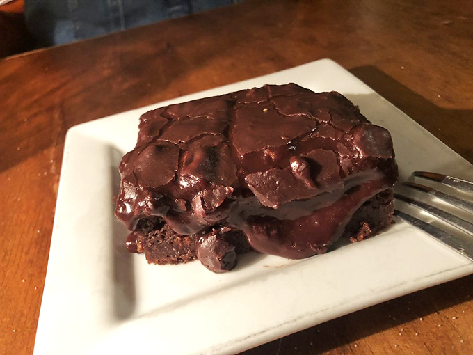 Chocolate earthquake cake lives up to its name, creating delicious destruction you'll happily clean up with your fork.