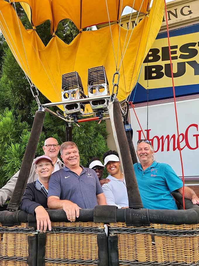 The smiles say it all: this beats another Saturday morning scrolling through your phone by about a thousand feet.