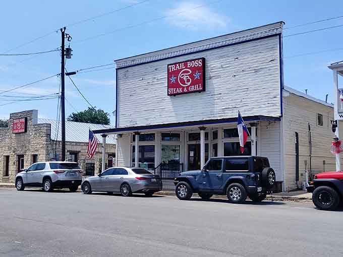 Trail Boss Steak and Grill stands ready to feed hungry travelers without requiring them to take out a second mortgage.