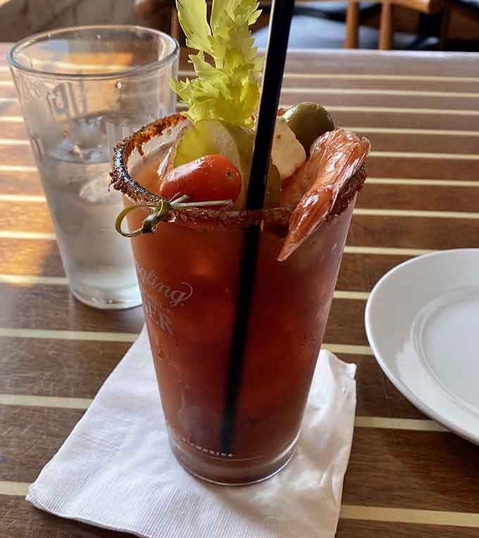 A Bloody Mary garnished with shrimp and all the fixings is basically brunch's greatest overachiever.