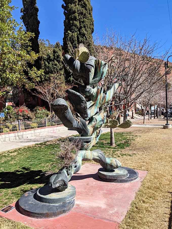 Public art transforms ordinary spaces into conversation starters, because Bisbee believes blank walls are missed opportunities for creativity.