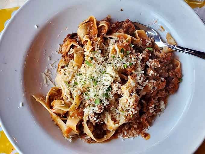 Wild elk bolognese transforms ribbon pasta into something earthy, rich, and utterly unlike your typical Italian fare.