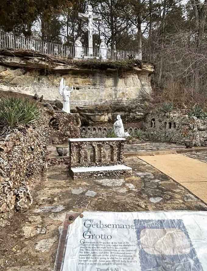 Gethsemane Grotto features natural rock formations enhanced by careful human hands, creating something truly extraordinary.