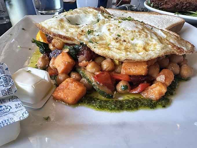 Roasted vegetables and eggs prove that healthy breakfast can actually taste like something you'd crave repeatedly.