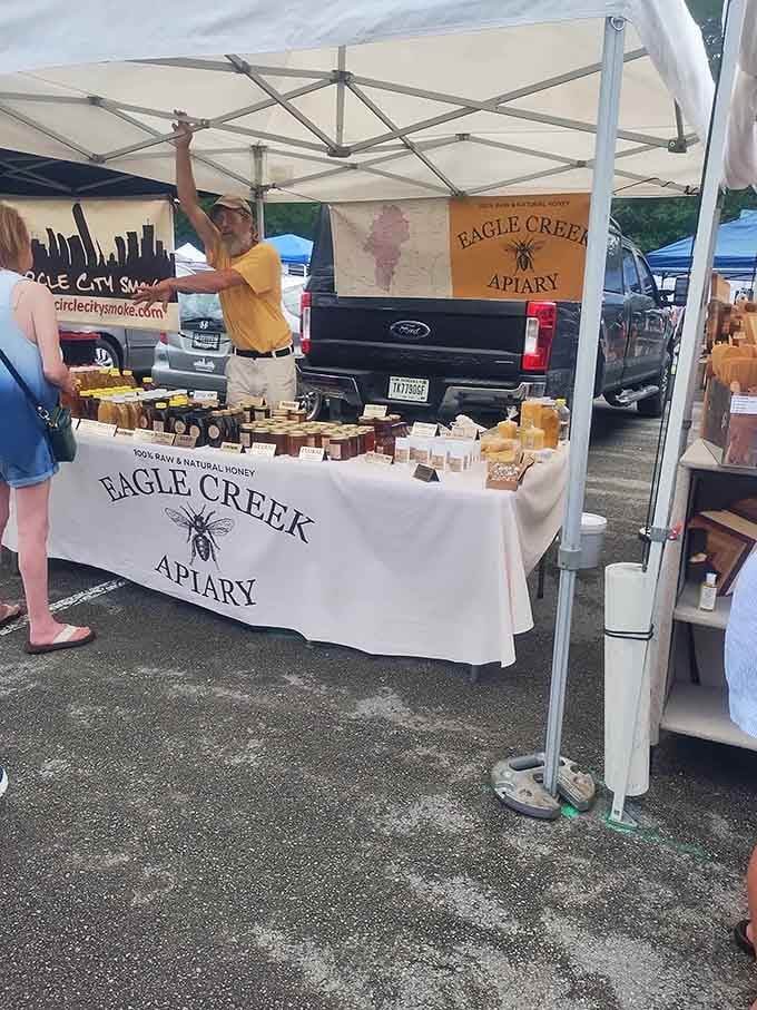 Eagle Creek Apiary brings the sweet stuff, because apparently bees make better honey when they're happy Indiana bees.