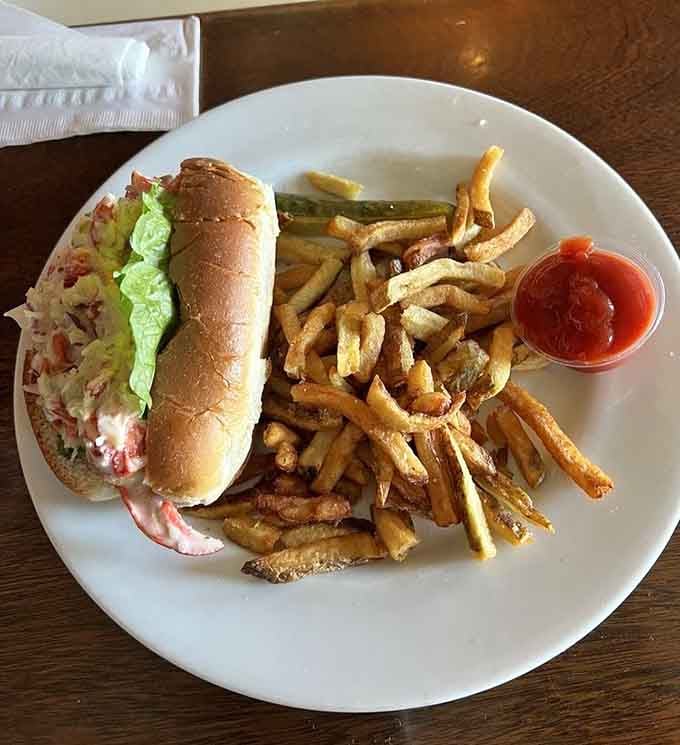Buttery lobster tucked into a toasted roll with golden fries is New England's love letter to your taste buds.
